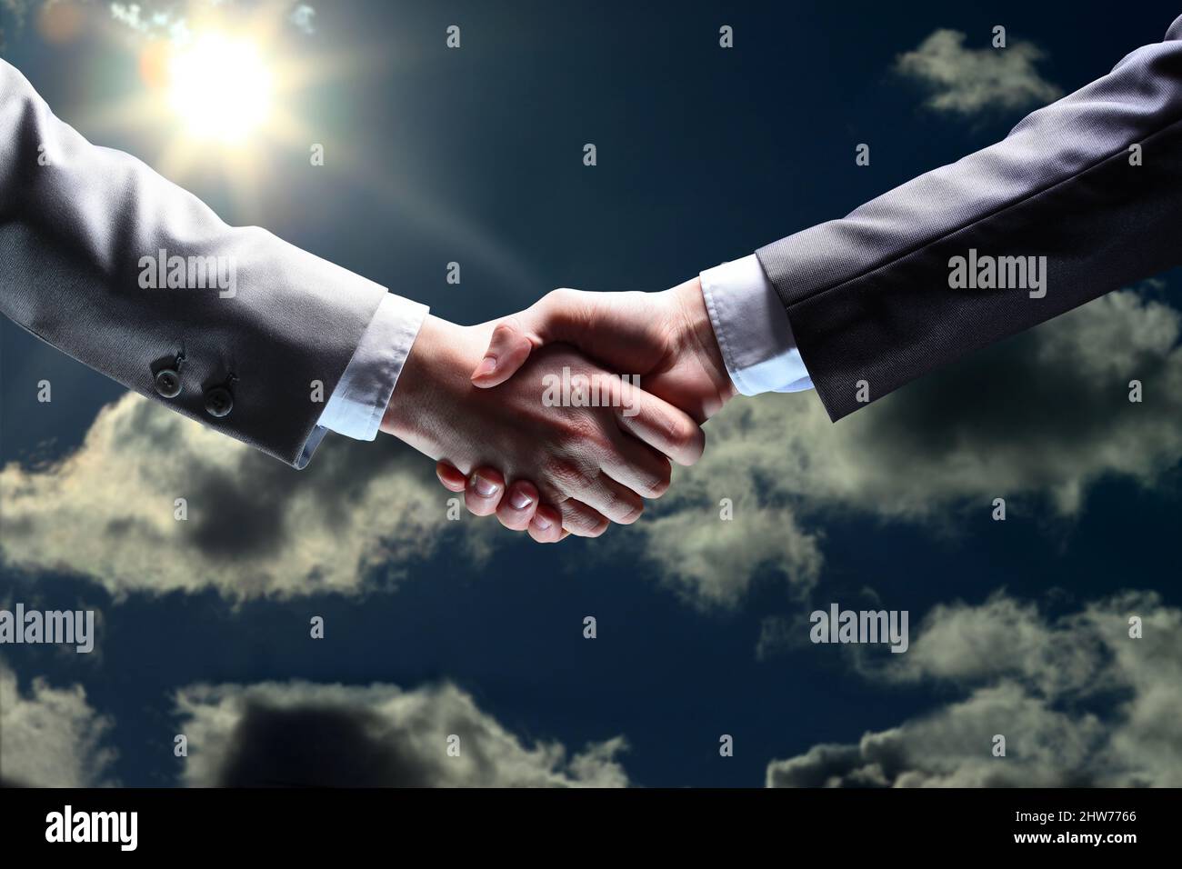 The businessman. Hand for a handshake. The conclusion of the ...