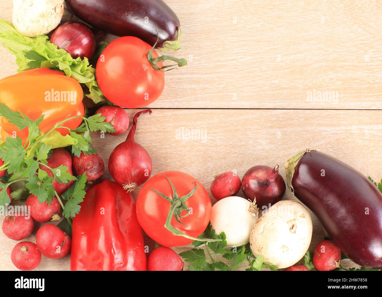 Colorful vegetable frame Stock Photo - Alamy