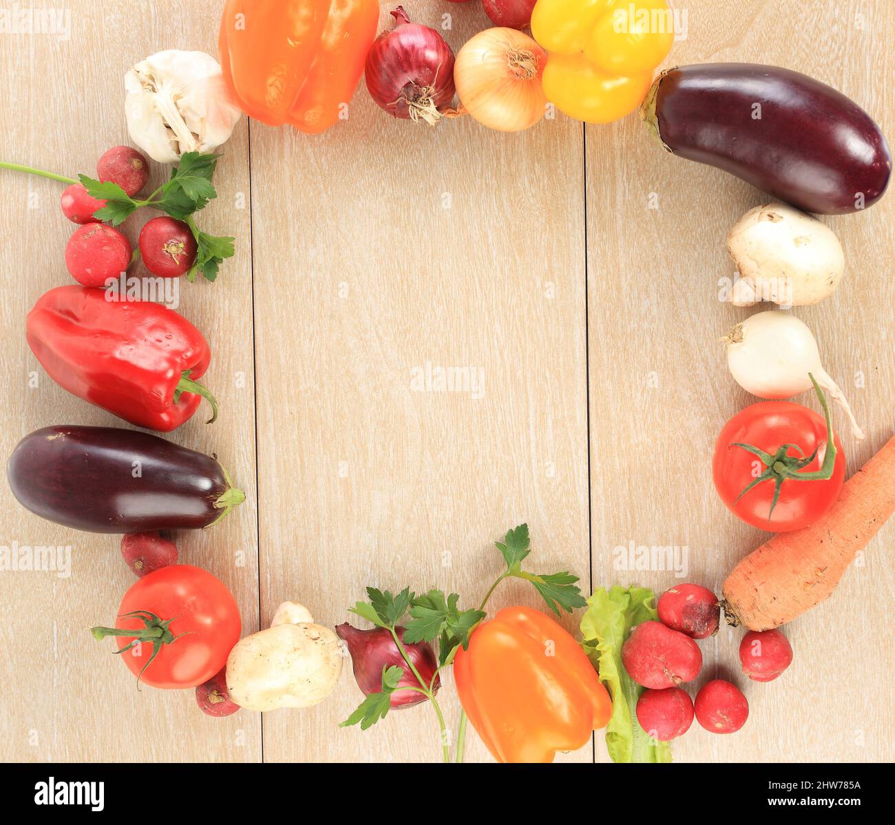 Colorful vegetable frame Stock Photo - Alamy