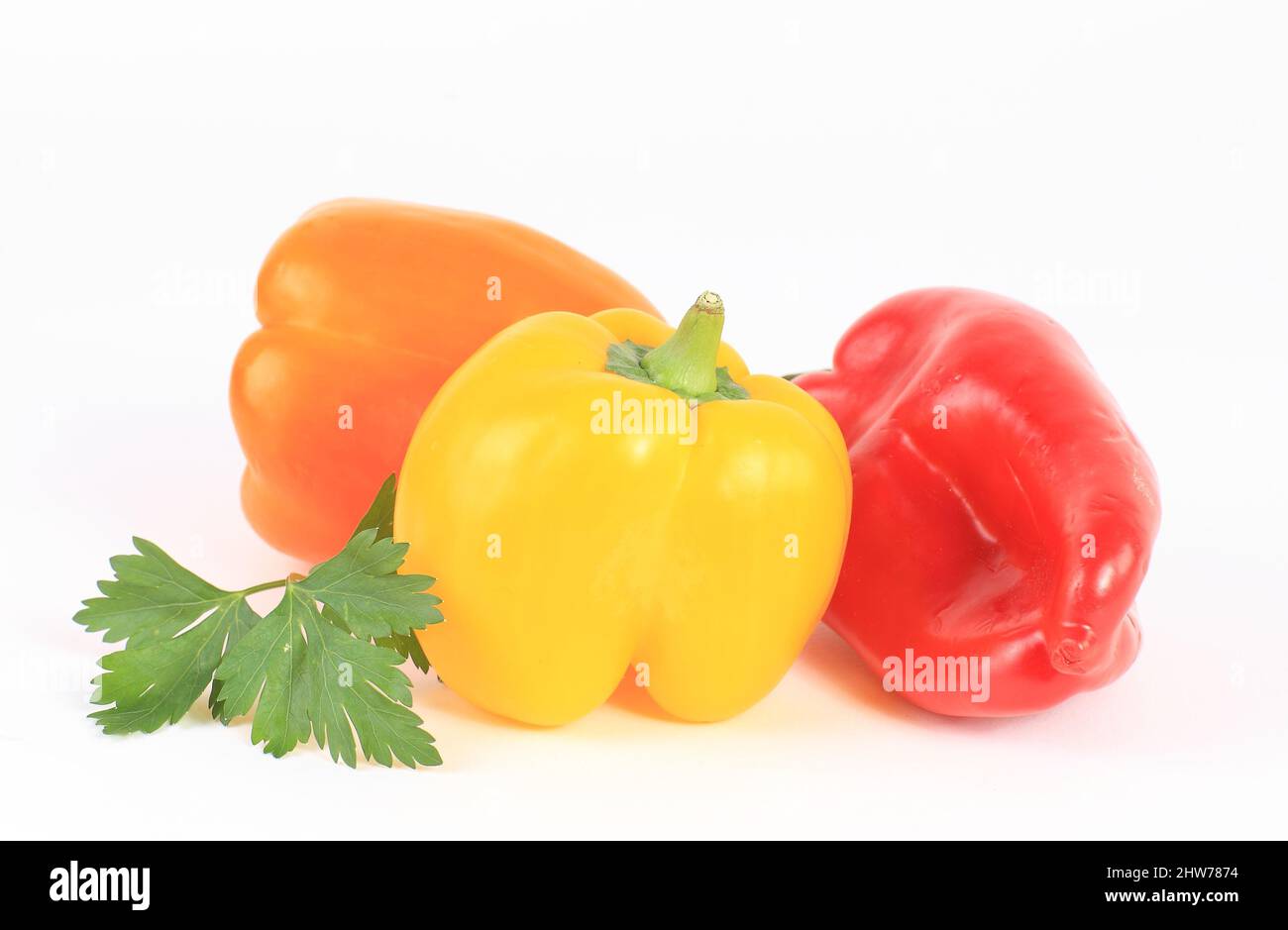 fresh pepper vegetables isolated on white background Stock Photo - Alamy