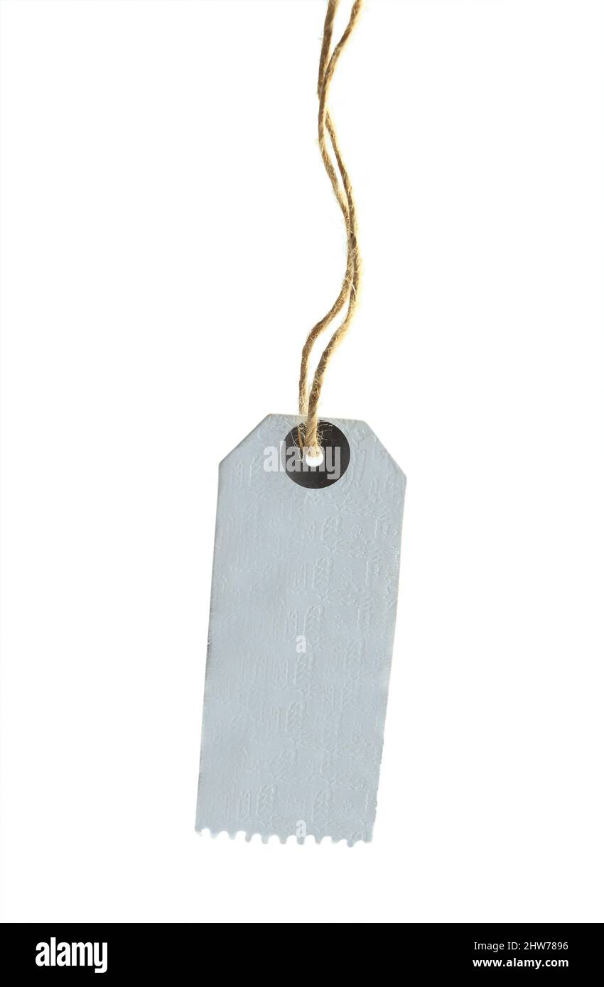 close up of blank price label on white background with Stock Photo - Alamy