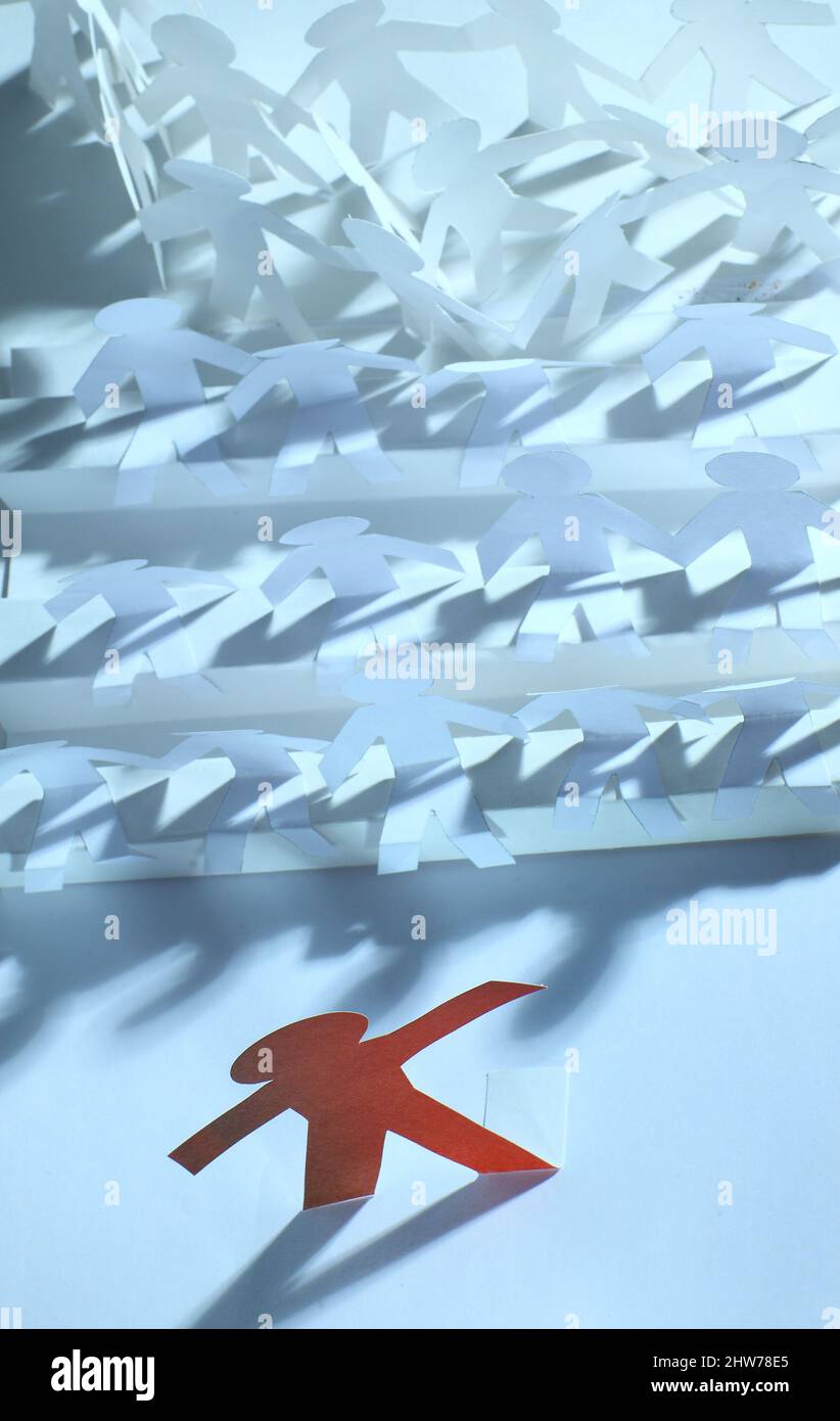 Done out of the paper people Stock Photo - Alamy