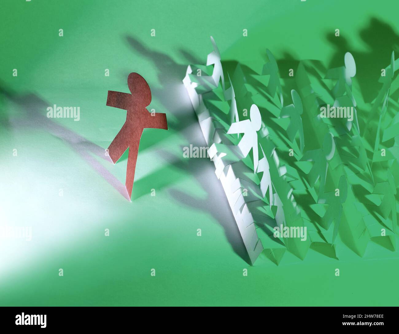 Done out of the paper people Stock Photo - Alamy