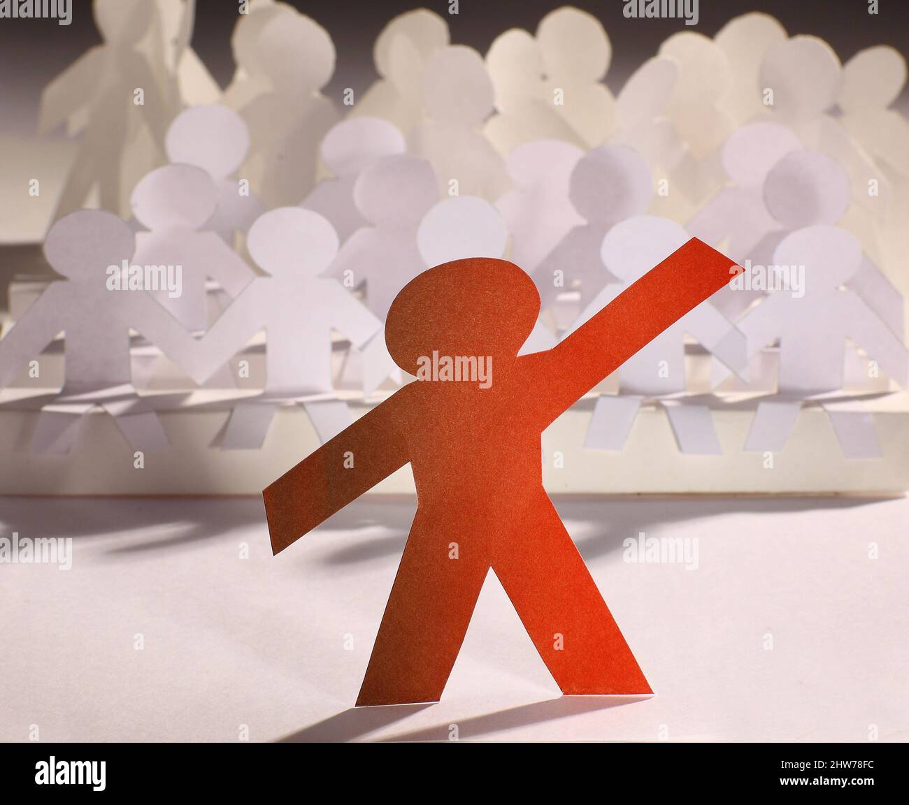 Done out of the paper people Stock Photo - Alamy