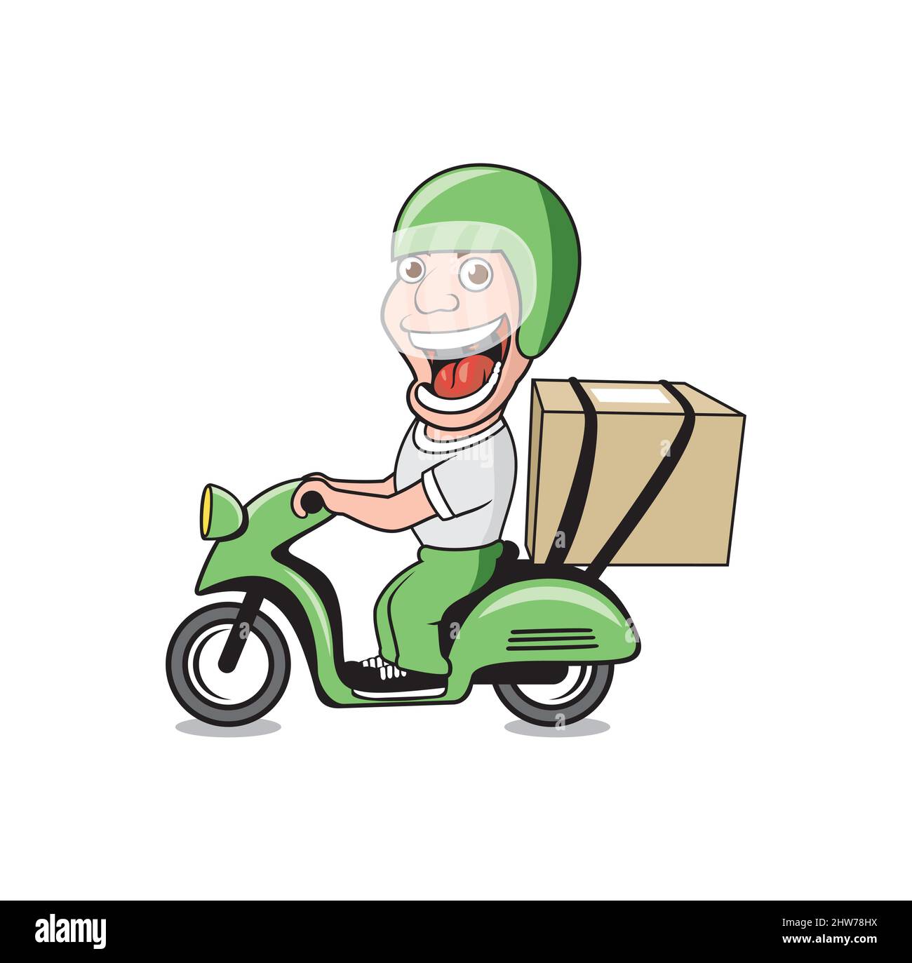 Funny delivery worker smiling design illustration vector eps format ...