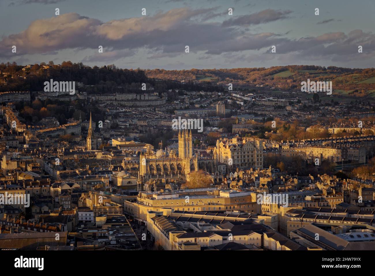 sunset golden hour from Alexandra park bath Stock Photo - Alamy