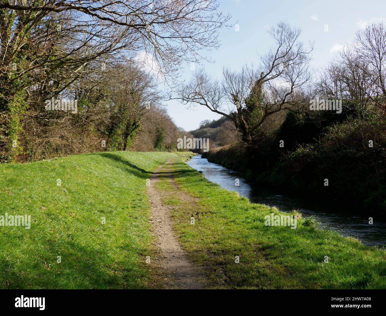 St Austell River, Pentewan Valley Trail, Cornwall, UK Stock Photo - Alamy