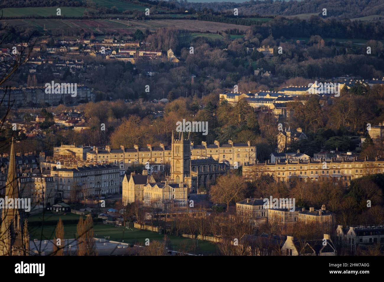 sunset golden hour from Alexandra park bath Stock Photo - Alamy