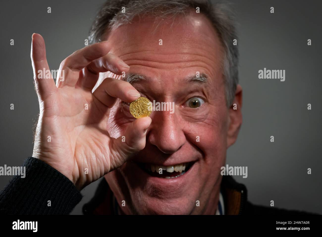 Andy Carter, a retired research scientist from Norfolk, with his gold ...