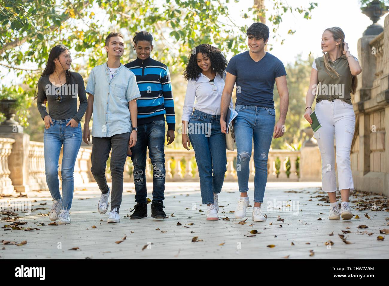 Diverse people walk together hi-res stock photography and images - Alamy