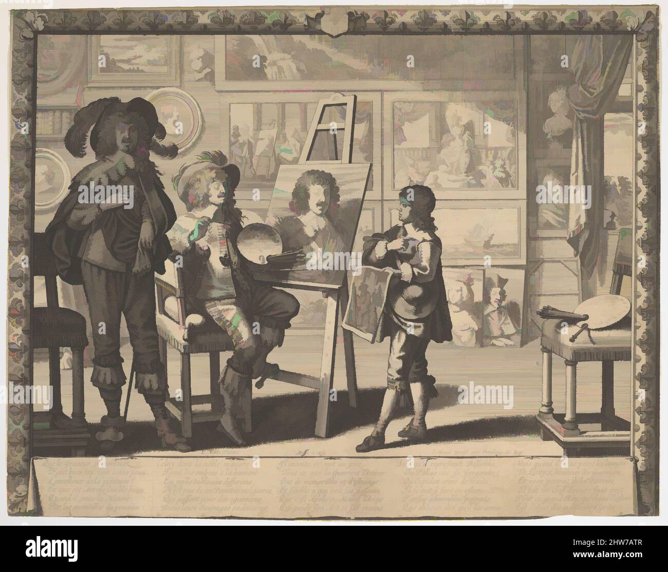 Art inspired by The Noble Artist Painting Louis XIII, ca. 1642, Etching ...
