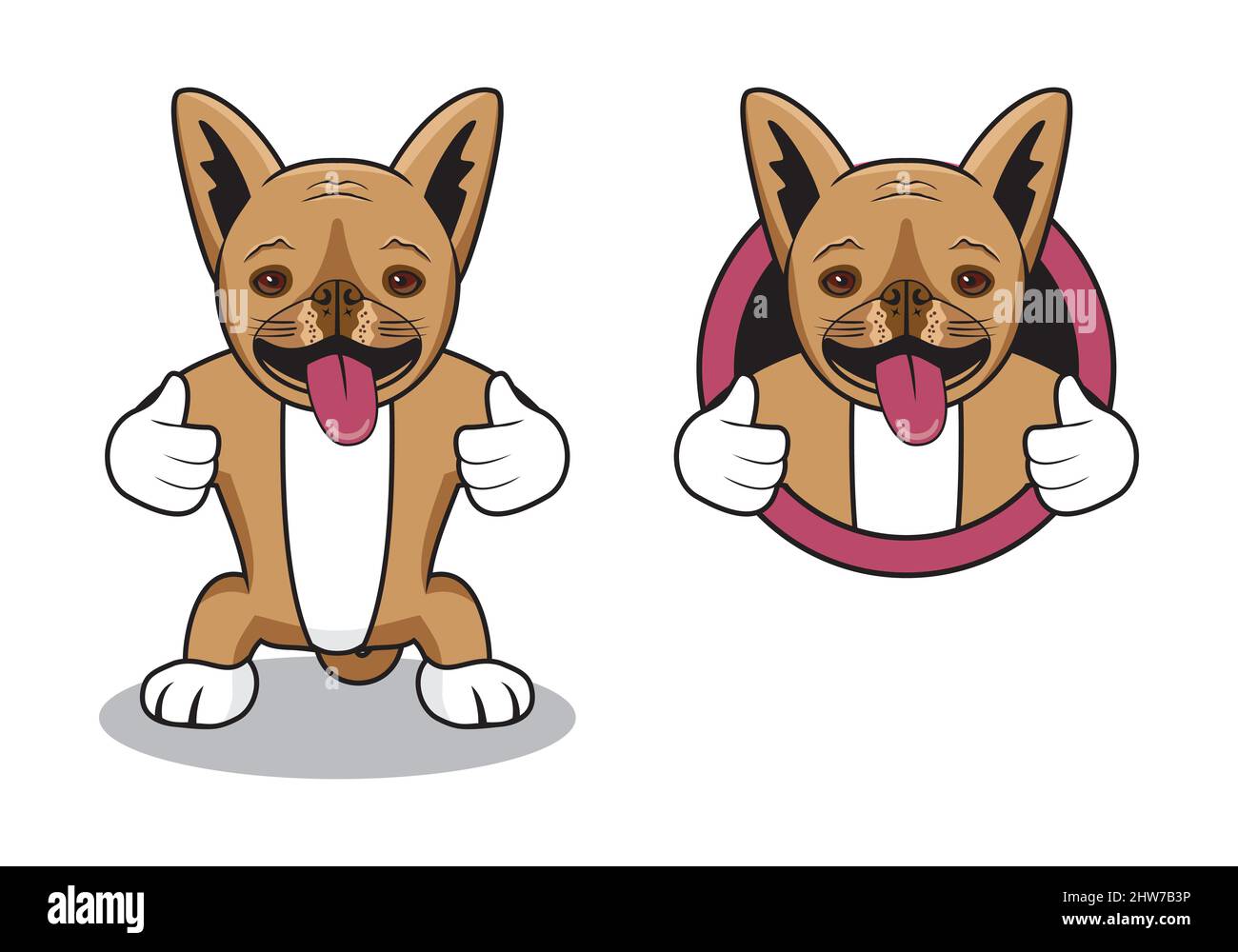 Cute dog cartoon character design illustration , suitable for your ...