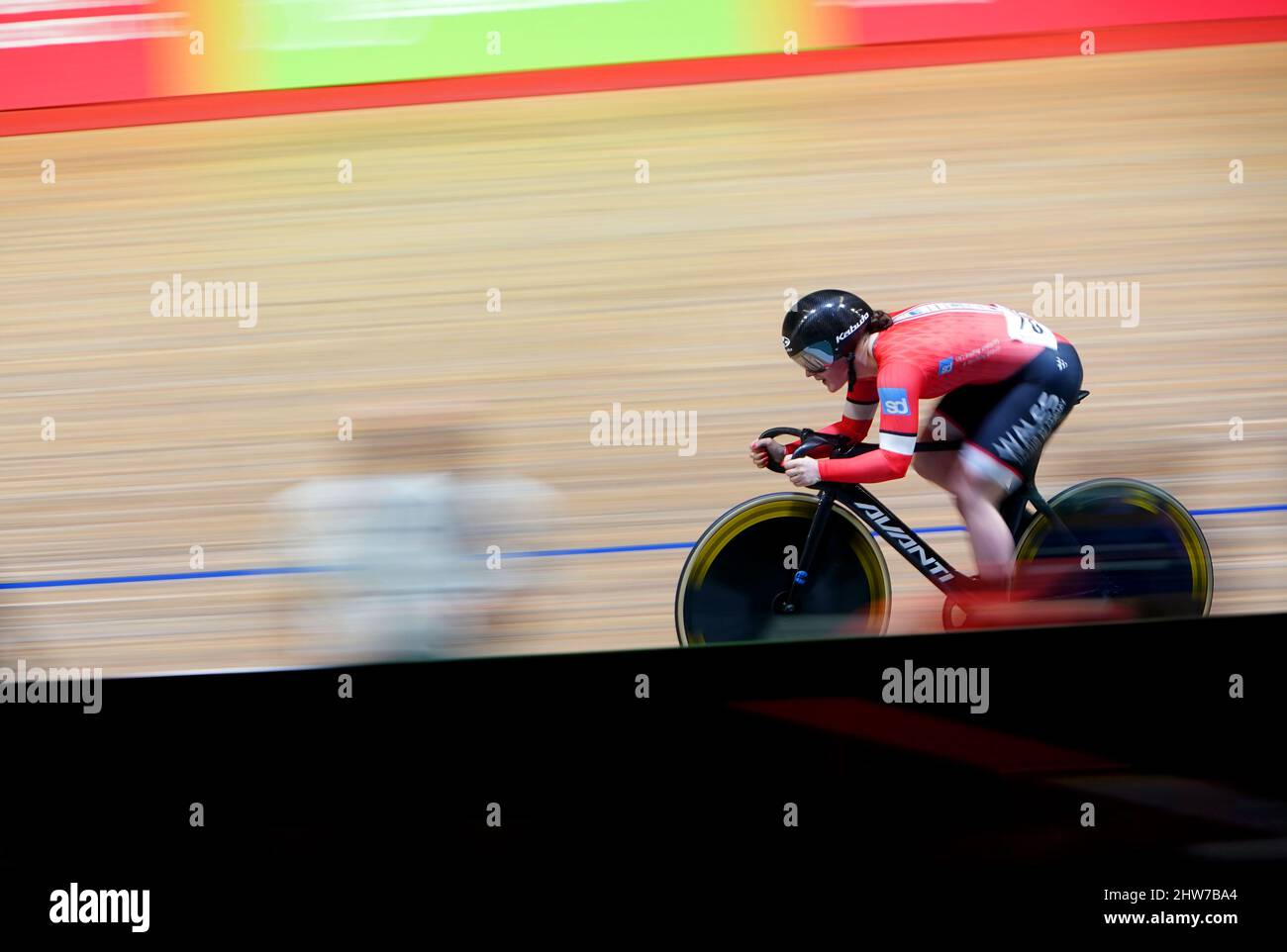 Stephani Hall in action during day two of the HSBC UK National Track ...