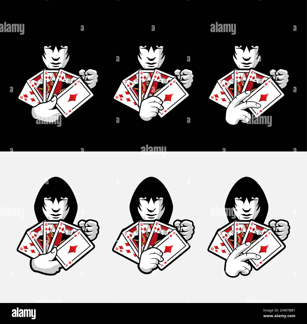 Poker logo character design illustration vector eps format , suitable ...