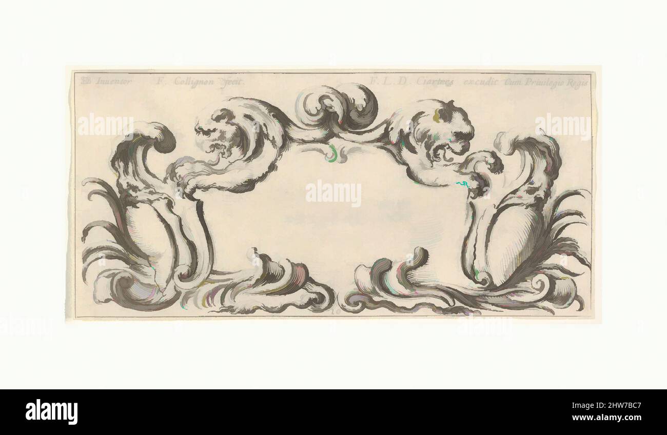 Art inspired by Plate 10: a cartouche with the heads of two lions in ...