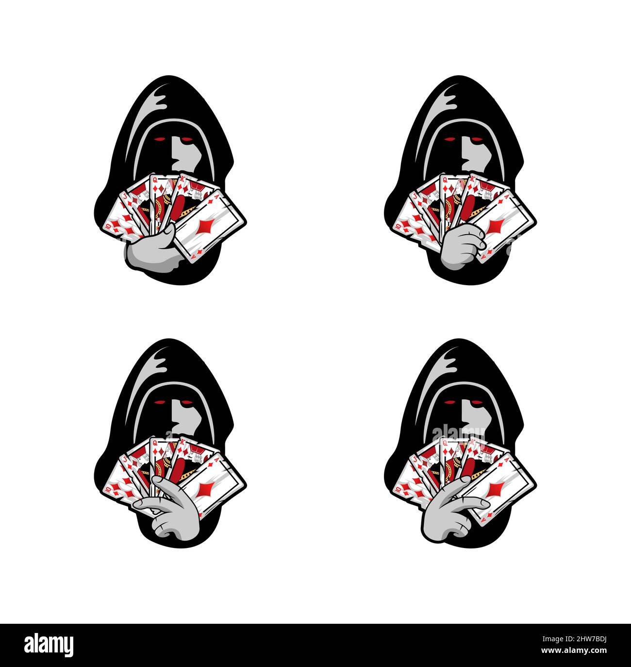 Poker logo character design illustration vector eps format , suitable ...