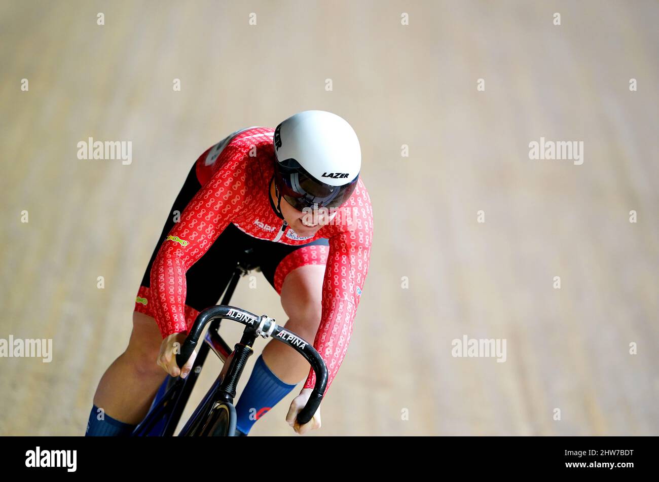 Sophie Capewell in action during day two of the HSBC UK National Track ...