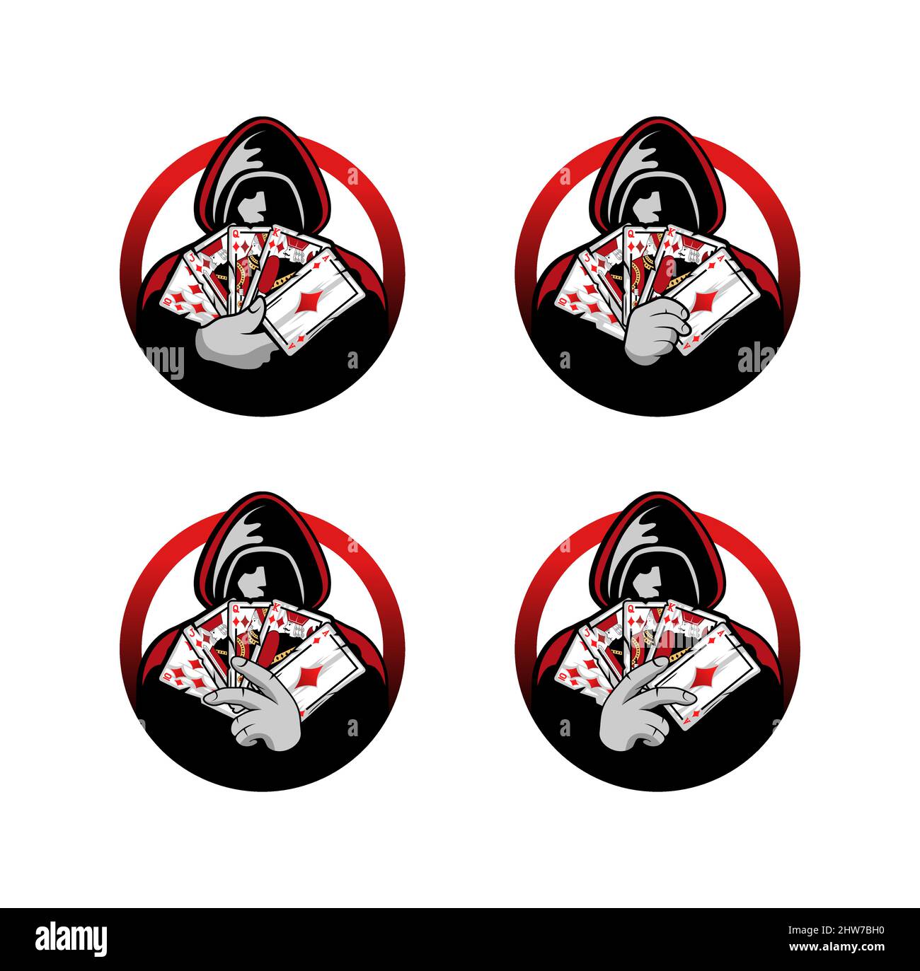 Poker logo character design illustration vector eps format , suitable ...