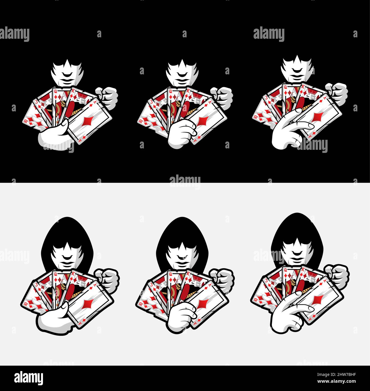 Poker logo character design illustration vector eps format , suitable ...