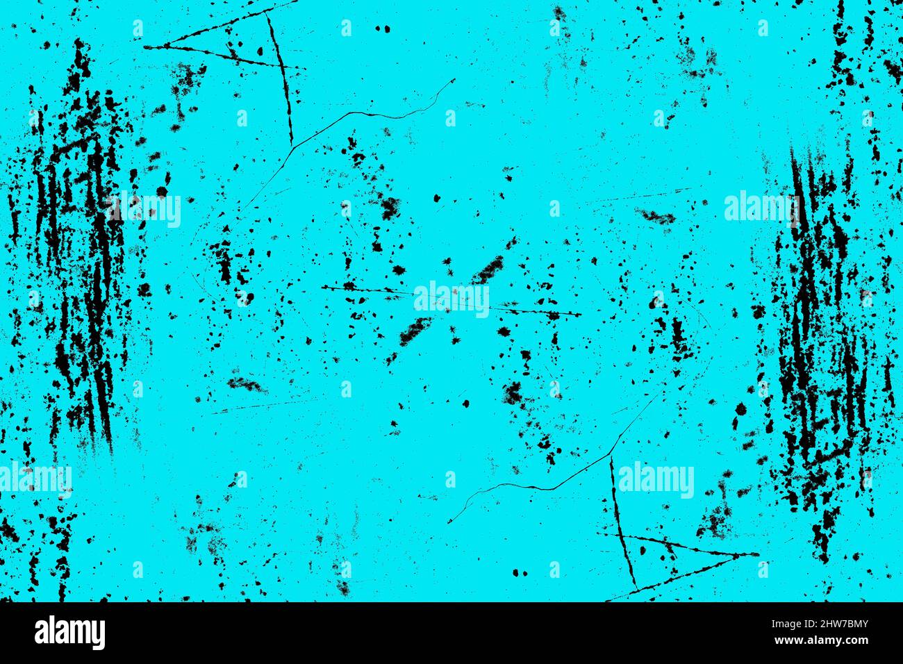 Cyan color abstract scratched old abandoned metal sheet for texture ...