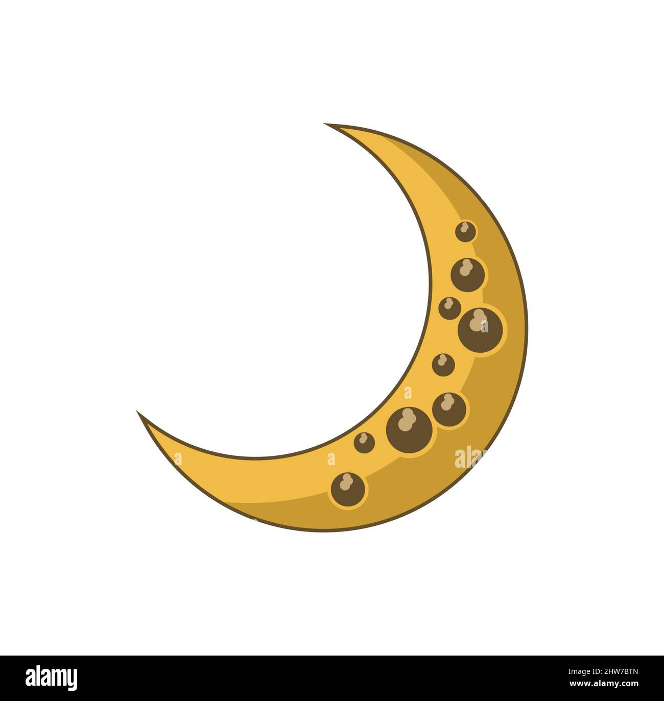 Crescent Moon cartoon design illustration vector eps format , suitable ...