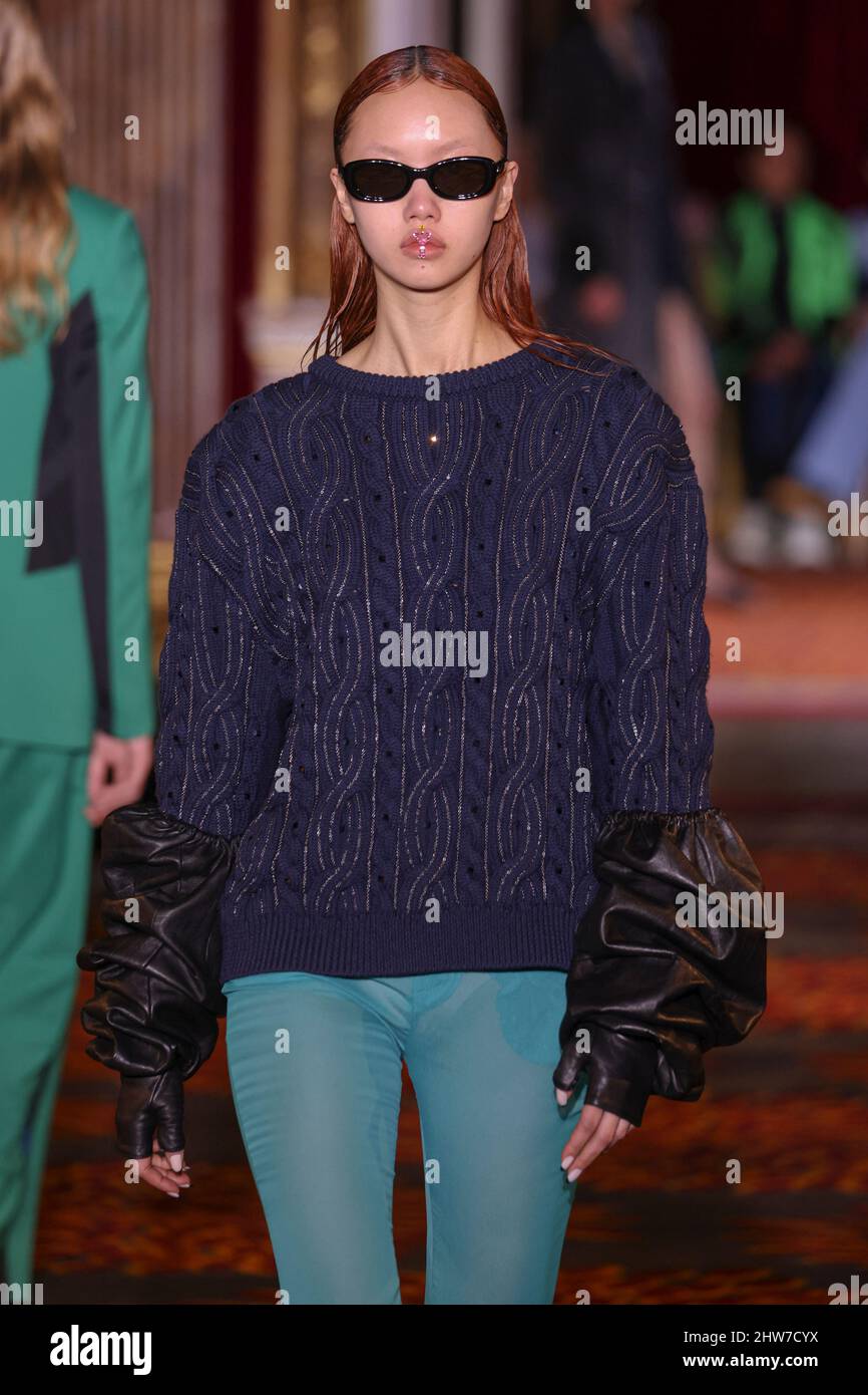 A model walks the runway during the Koche Ready to Wear Fall/Winter ...