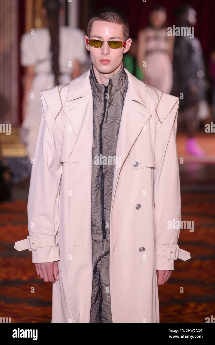 A model walks the runway during the Koche Ready to Wear Fall/Winter ... A model walks the runway during the Koche Ready to Wear Fall/Winter ...