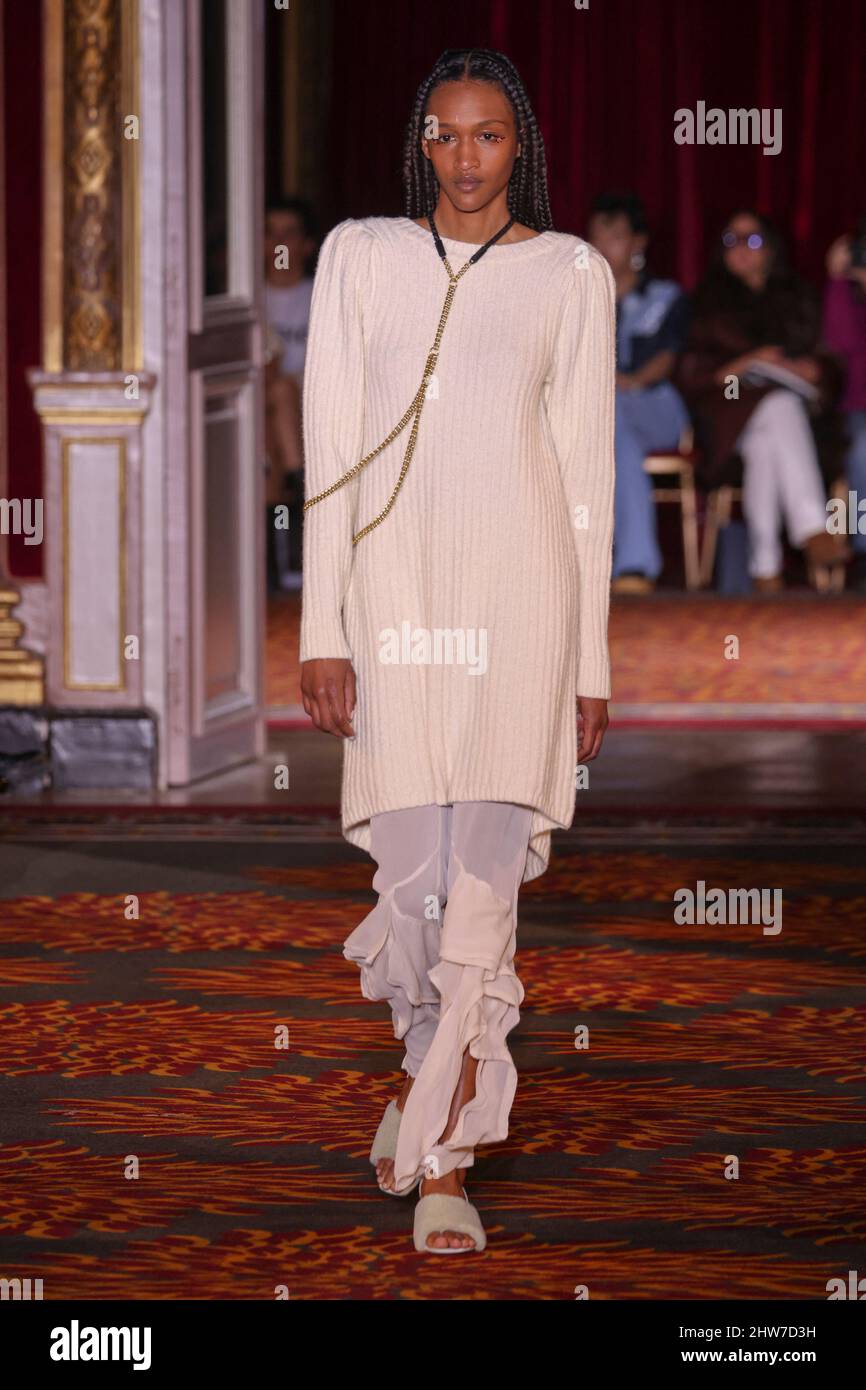 A model walks the runway during the Koche Ready to Wear Fall/Winter ... A model walks the runway during the Koche Ready to Wear Fall/Winter ...