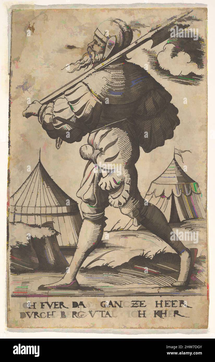 Art inspired by Halberdier walking left and carrying a halberd over his ...