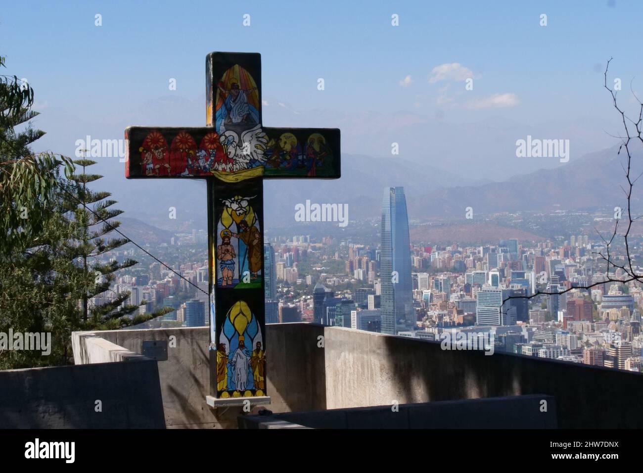 Colourful cross from The path of seven words (Camino de las siete ...