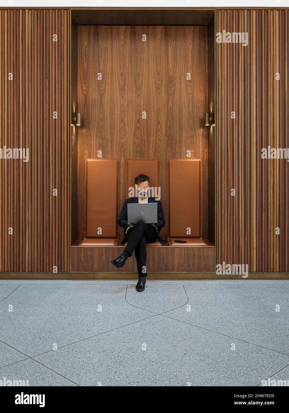 Lobby seating. 44 Martin Place, Sydney, Australia. Architect: Hassell ...