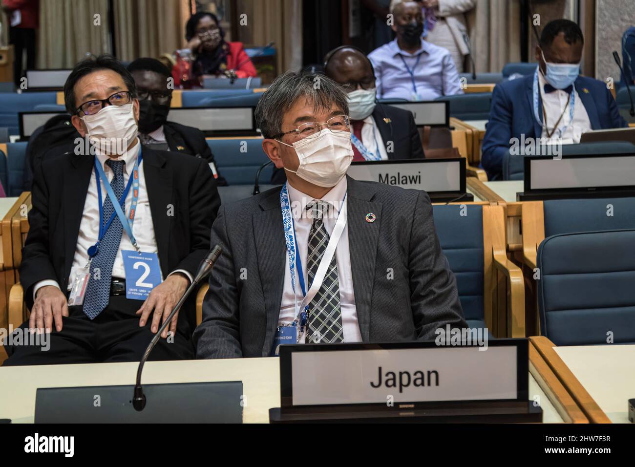 Japan's delegate follows proceedings at the UN assemblyDuring the fifth ...