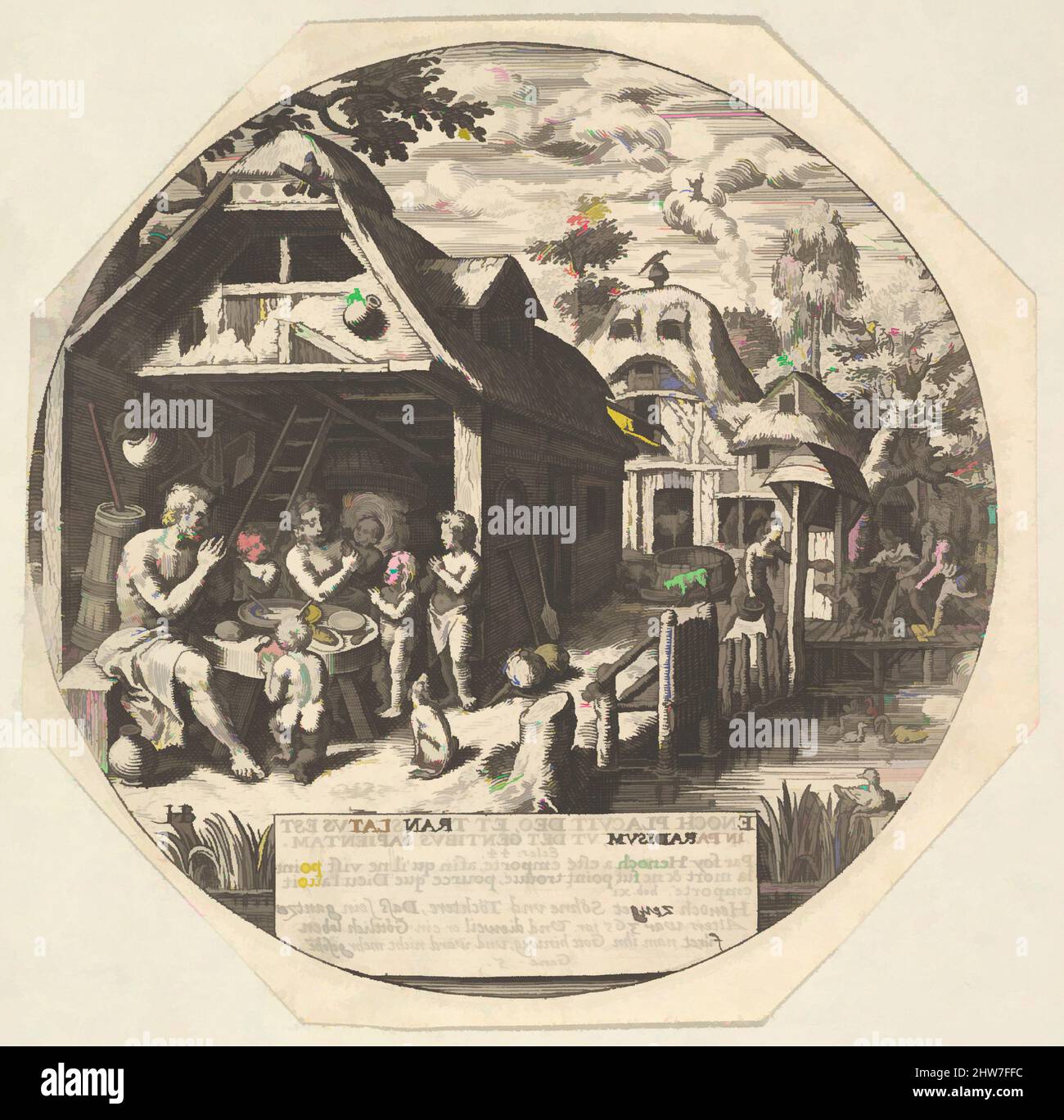 Art inspired by Enoch and his family surrounding a meal table and ...