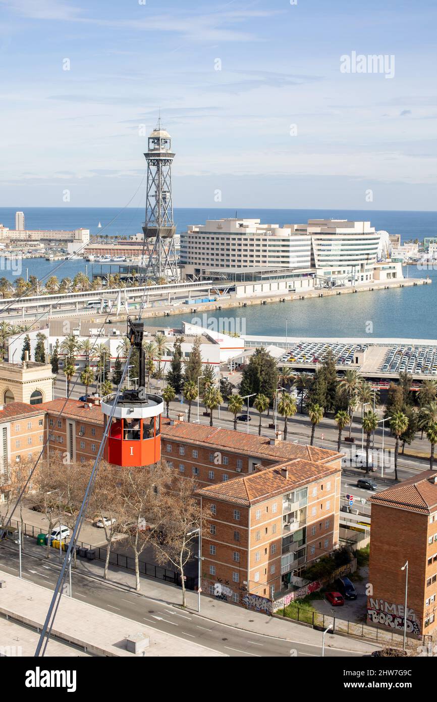 Cute little children tourists admiring Barcelona city, family travel ...