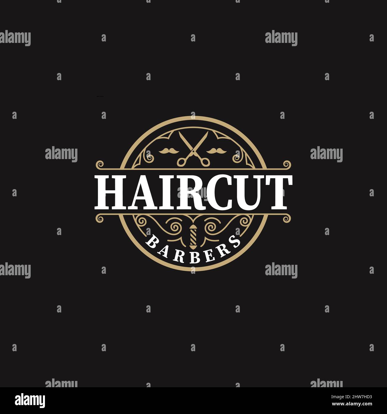 Barber shop logo vector vectors hi-res stock photography and images - Alamy