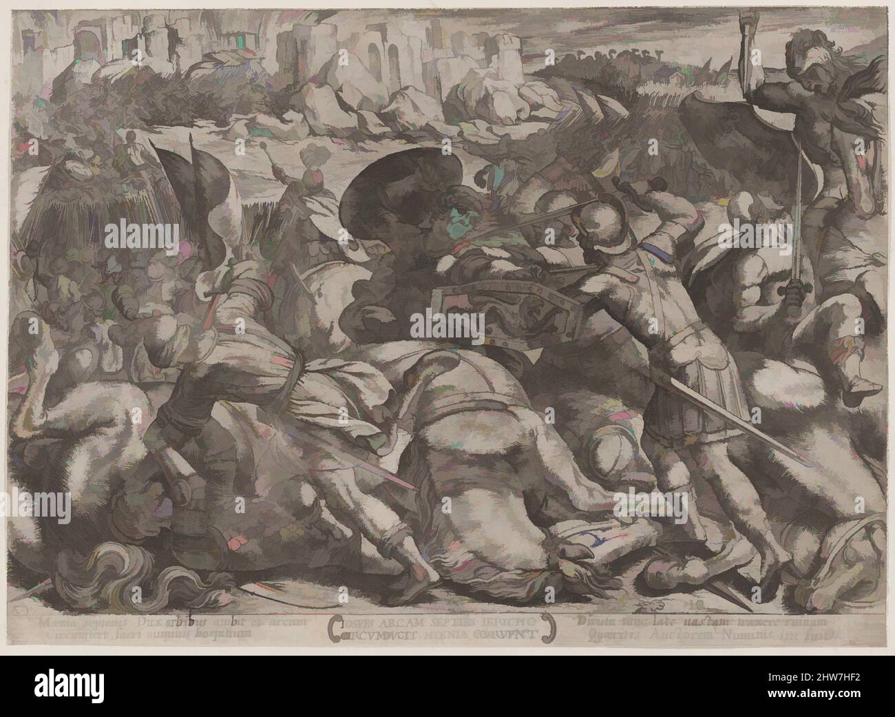 Art inspired by Plate 10: The Fall of Jericho, from 'The Battles of the ...