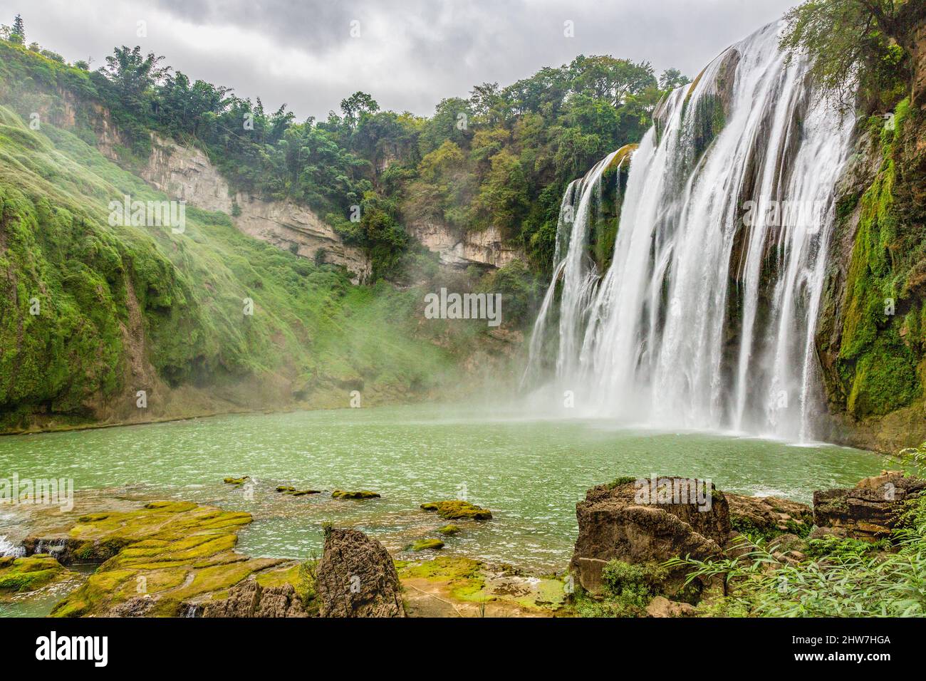Guizhou Province, China. Yellow Fruit Tree (Huangguoshu) Waterfall ...