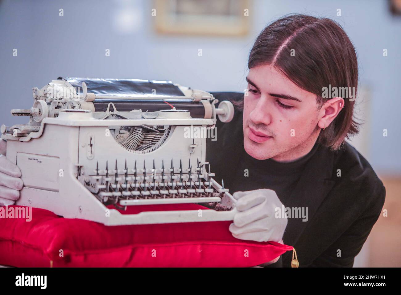 London UK 4 March 2022 Conroy Maddox , Onanistic Typewritter ii, Left ...