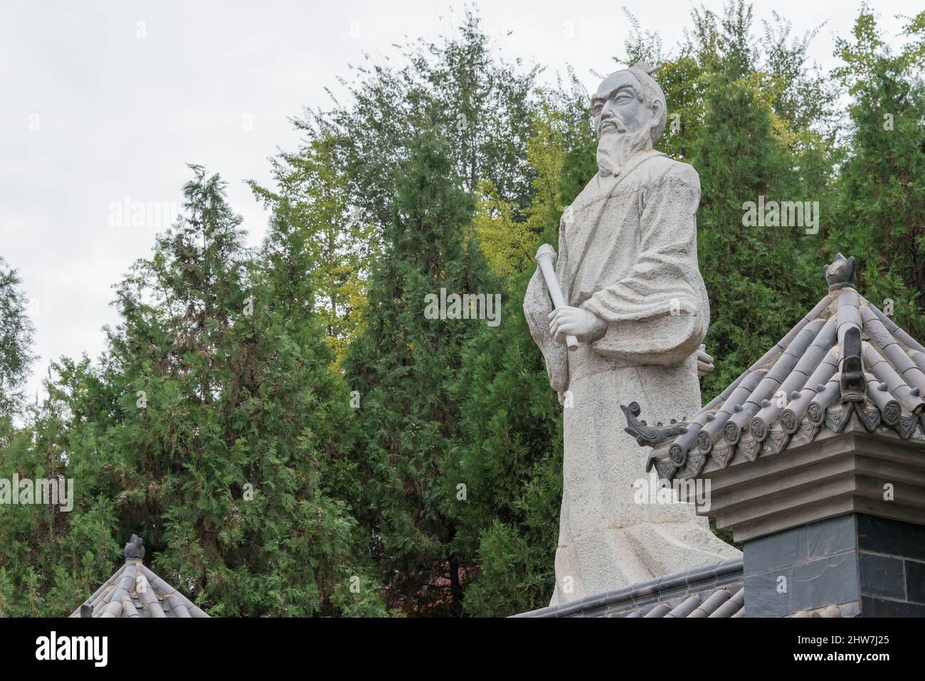 SHAANXI, CHINA - Statue of Zhang Sanfeng at Jintai Temple, Baoji ...