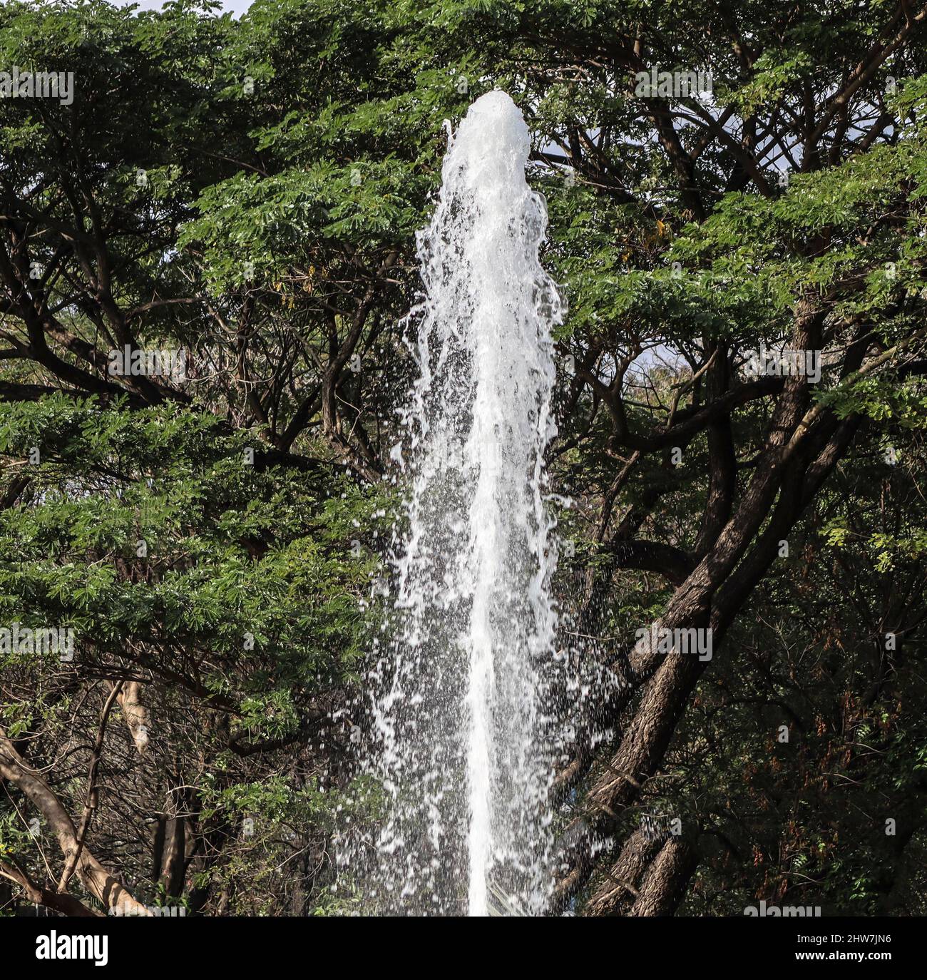 The water is beating. Against a faint natural background Stock Photo ...