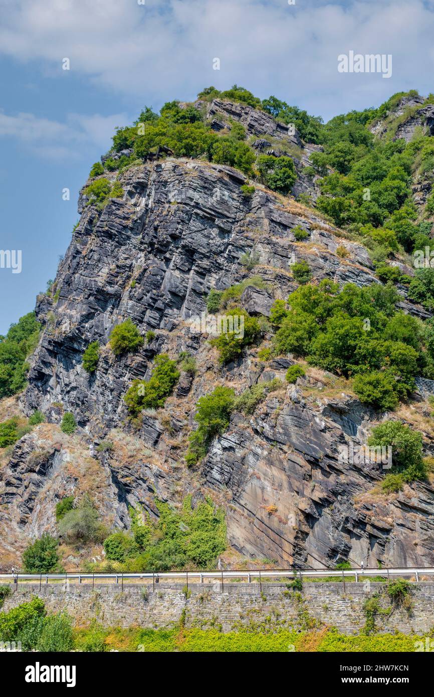 Rhine River, Germany. The Lorelei Stock Photo - Alamy