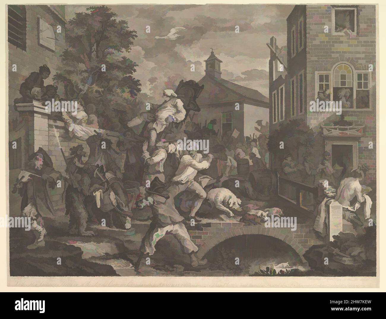 Art inspired by Chairing the Members, Plate IV: Four Prints of an ...