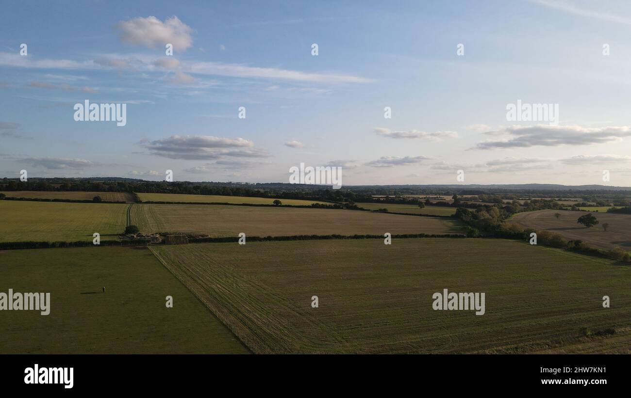 Aerial view of a large agricultural field Stock Photo - Alamy