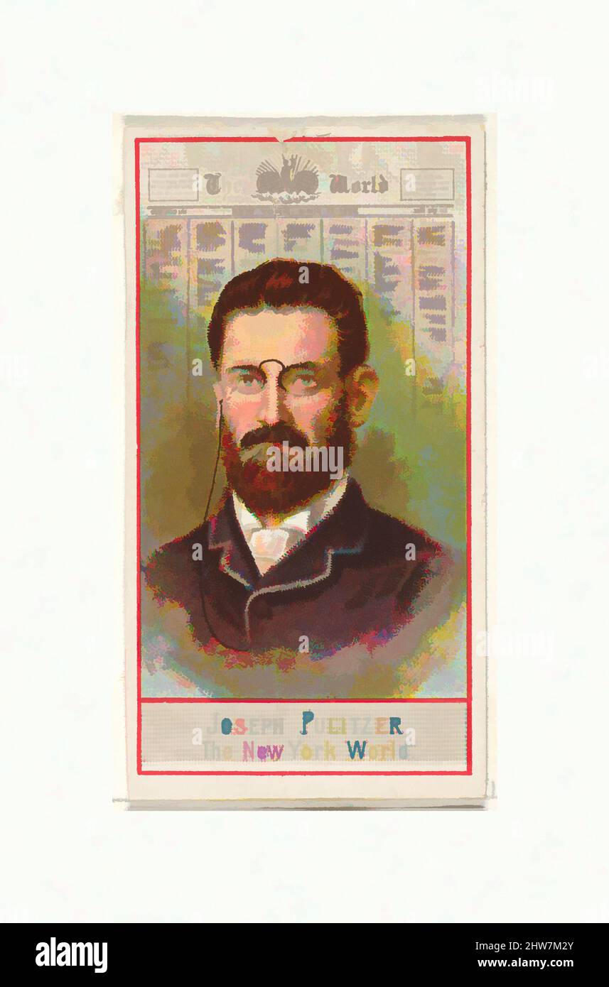 Art inspired by Joseph Pulitzer, The New York World, from the American ...