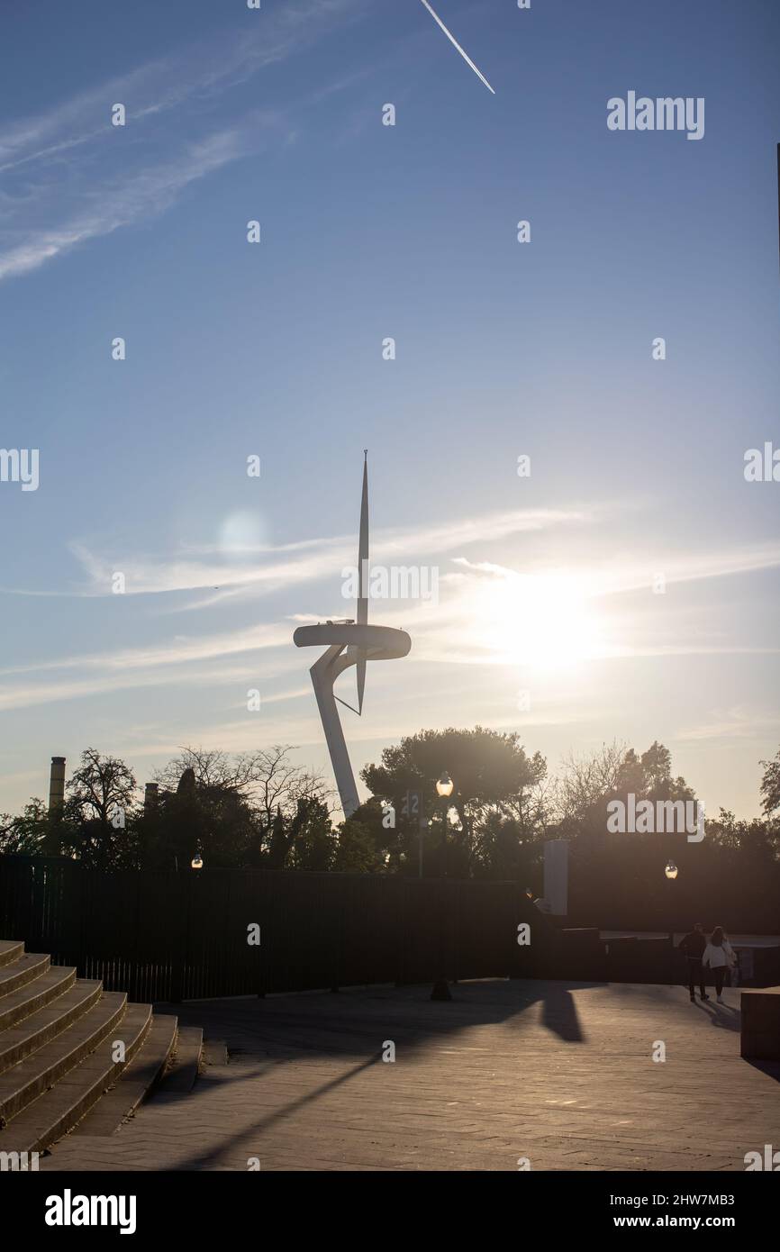 Communications tower or tower Telefonica, designed by Santiago ...