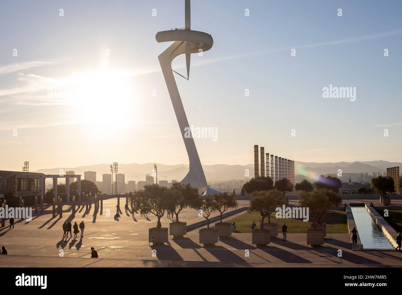 Communications tower or tower Telefonica, designed by Santiago ...