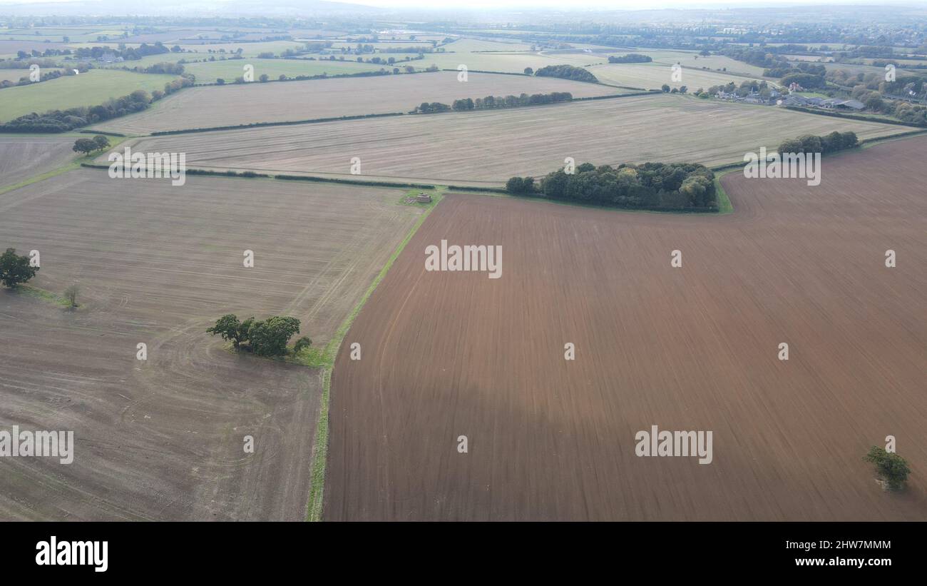An aerial view of a large agricultural field Stock Photo - Alamy
