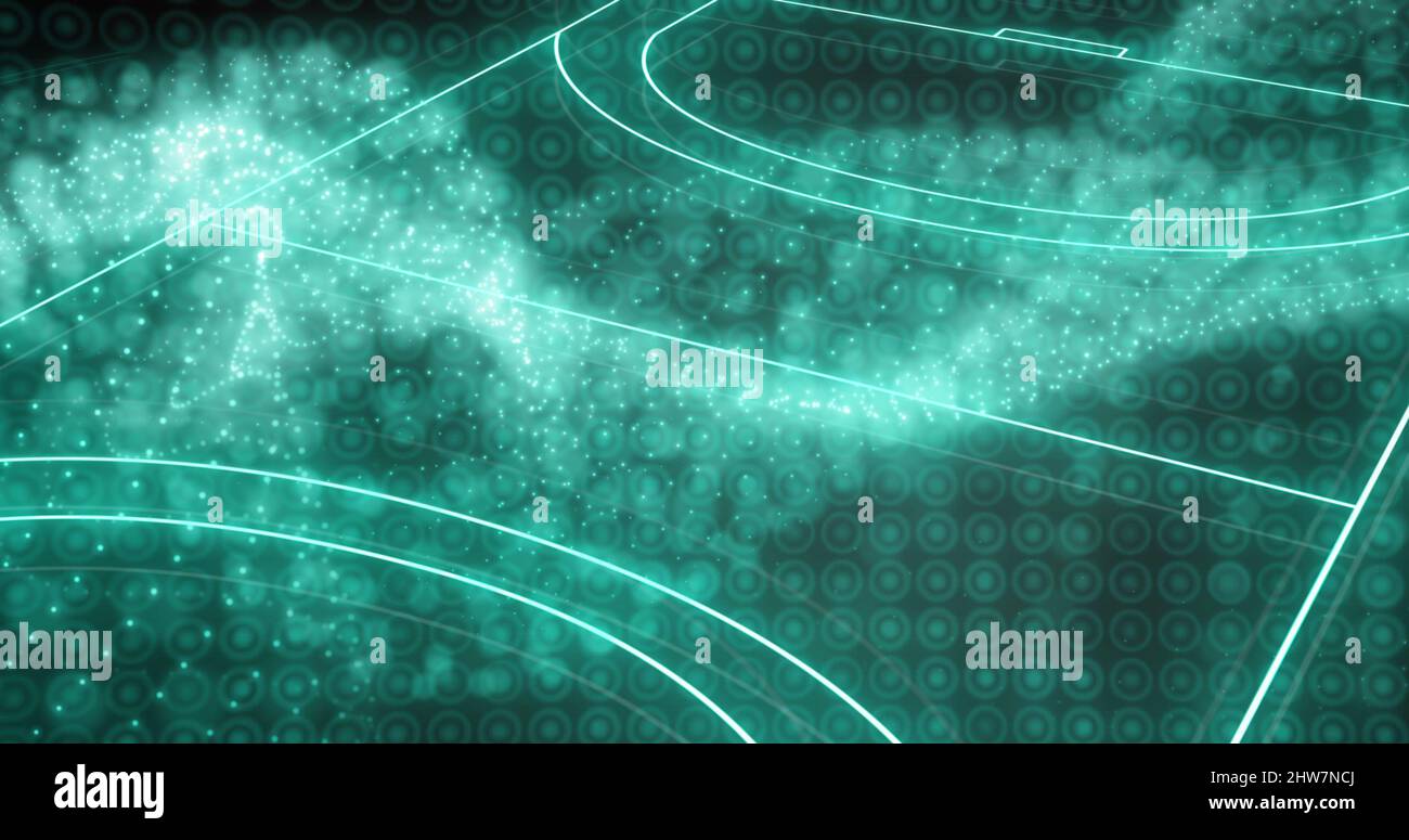 Image of neon green sports field and green mesh Stock Photo - Alamy