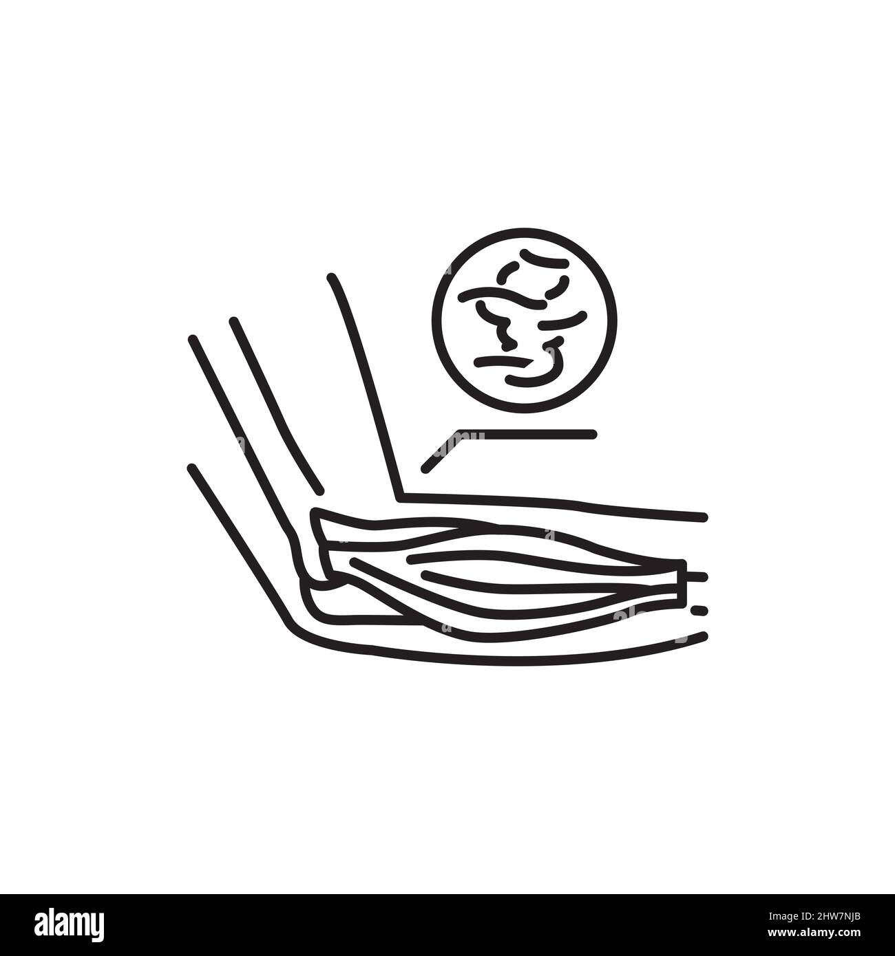 Tendonitis color line icon. Pictogram for web page, mobile app, promo ...