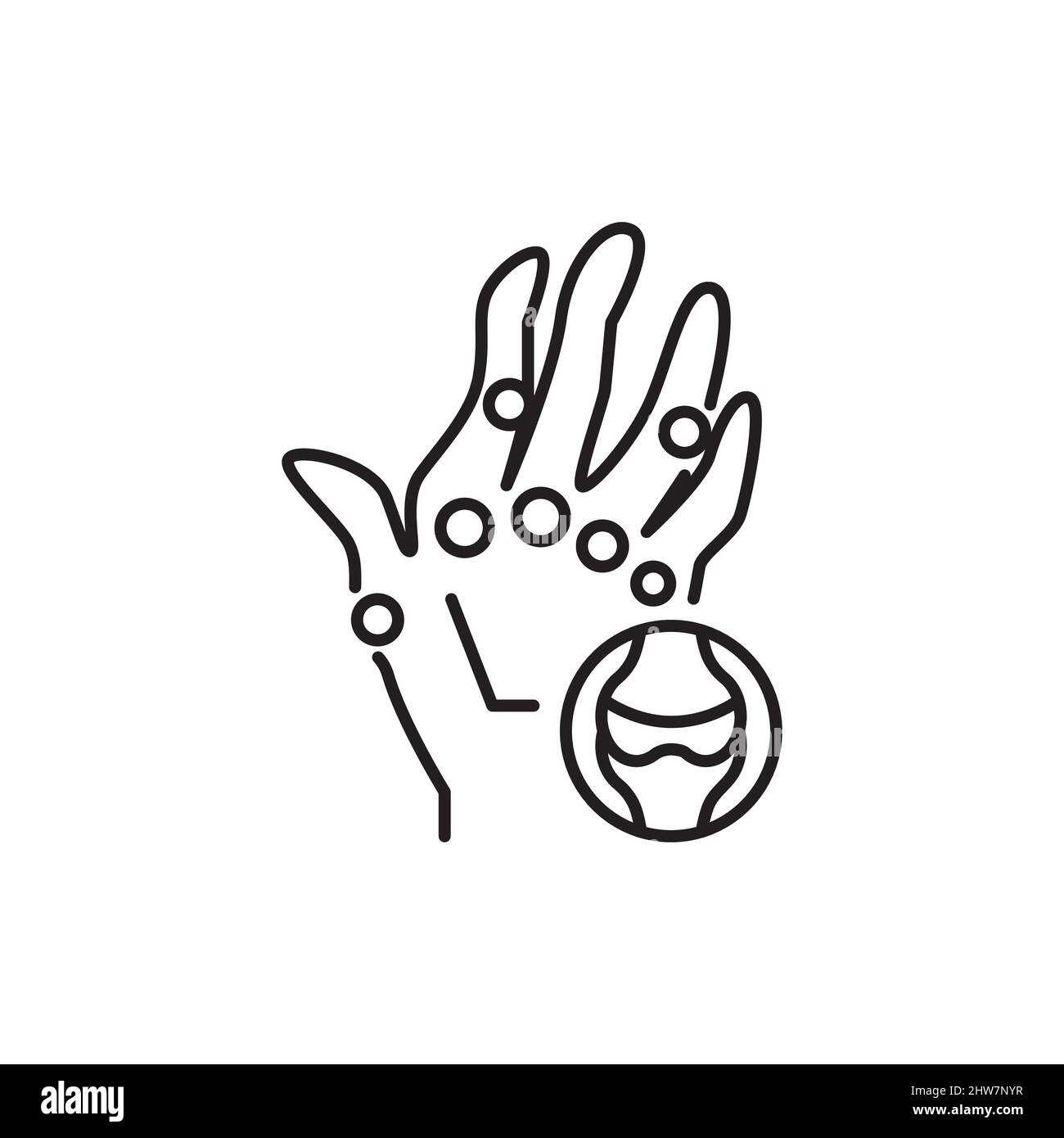 Rheumatoid Arthritis color line icon. Pictogram for web page, mobile ...